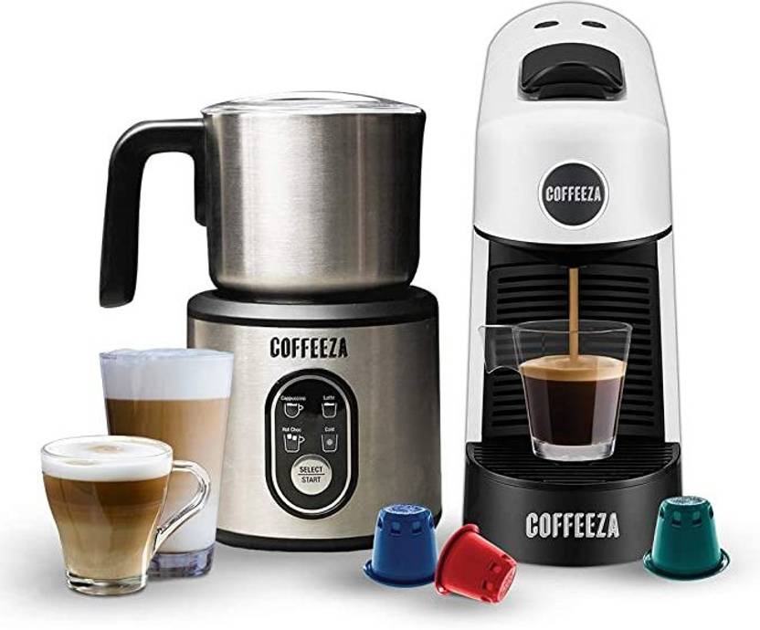 Coffeeza Finero Next Coffee Making Machine & Milk Frother Combo 20 Cups ...