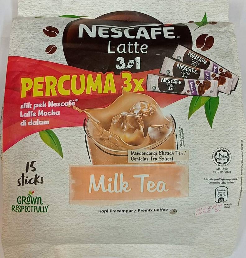 Nescafe Latte 3 In 1 Milk Tea 15 Sticks 375g Cold Brew Coffee Price in India - Buy Nescafe Latte ...