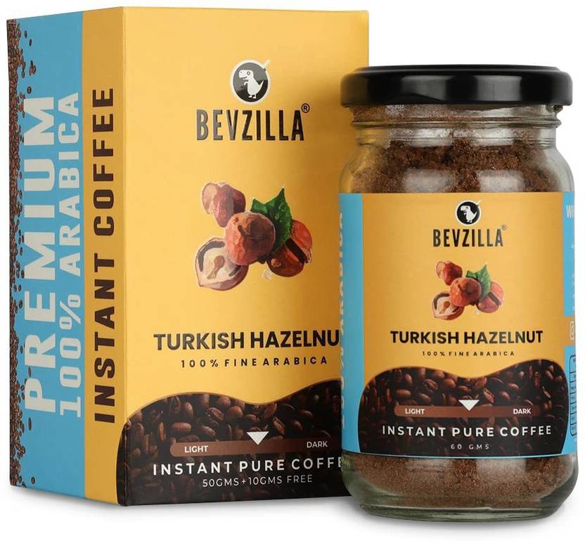 Bevzilla Instant Coffee Powder Turkish Hazelnut Flavour - 60 Grams ...