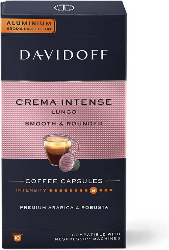 Davidoff Crema Intense Smooth & Rounded Coffee Capsules 100% Arabica 5.5 g X 10 Pods Instant ...