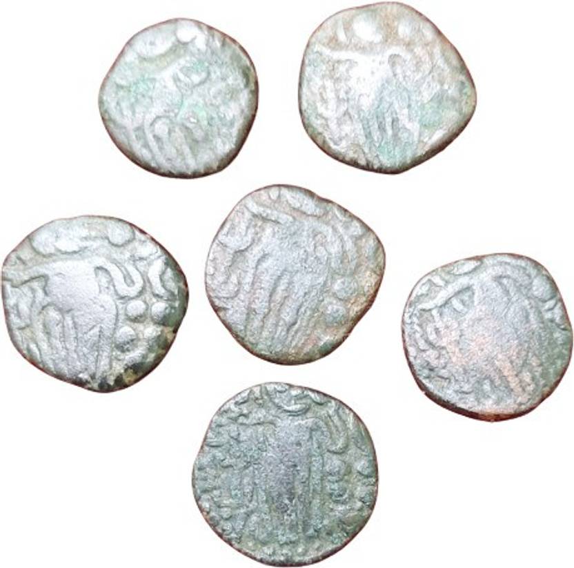 rbf 985-1014 AD ANCIENT INDIA RAJA RAJA CHOLA RARE COPPER **6**COIN ...
