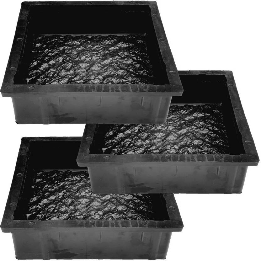 Reyal 8x8 PVC Rubber Marble Paver Block Mould 60mm(Black) (3 Pcs ...