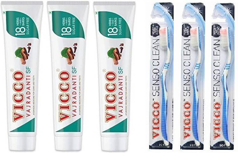 VICCO Vajradanti Sugar Free ToothPaste 160 Grm Each (Pack of 3 ...