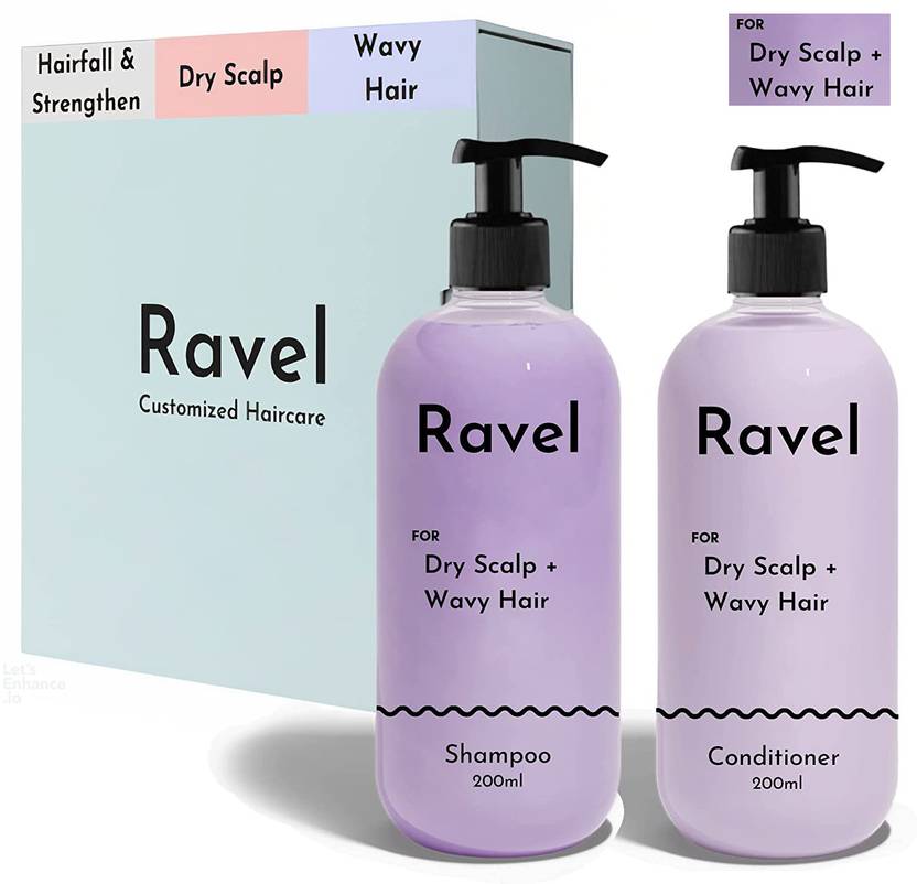 Ravel Customised Hair Care Set For Dry Scalp & Wavy Hair, Shampoo ...