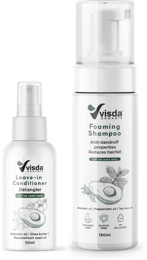 Visda Organix Avocado Foaming Shampoo And Avocado Leave-In Conditioner ...