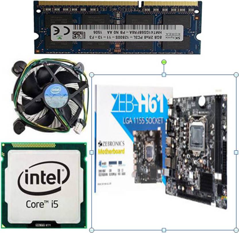 ZEBRONICS ZEB-H61 WITH COREI5 3RD GEN,8 GBRAM Combo Motherboard ...