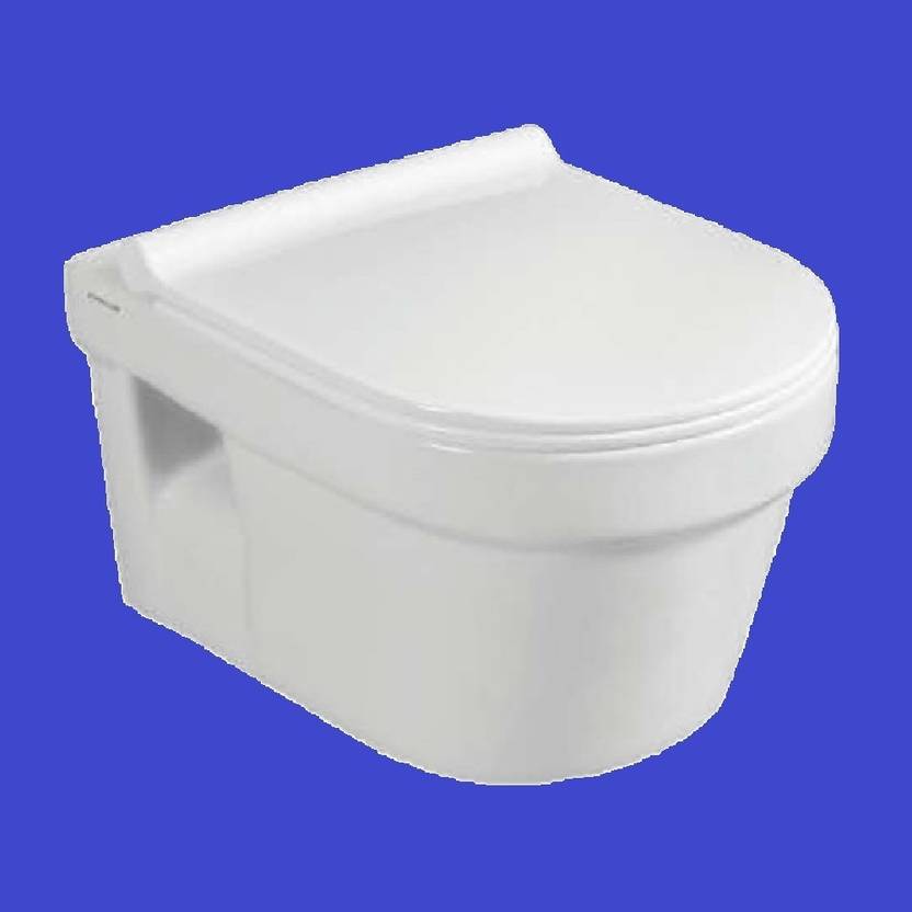 Vardhman Ceramics Wall Hung Rimless Wall Mounted EWC Western Commode ...