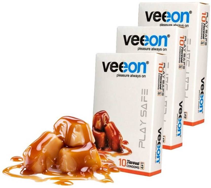 Veeon Butter Scotch Flavored Dotted Condoms For Men Condom Price in ...
