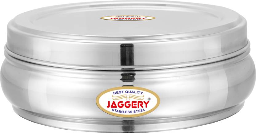 JAGGERY Belly Shape Puri Dabba, Fridge Storage Round Container (Dia- 18.5cm, H-7.5cm) - 1350 ml ...
