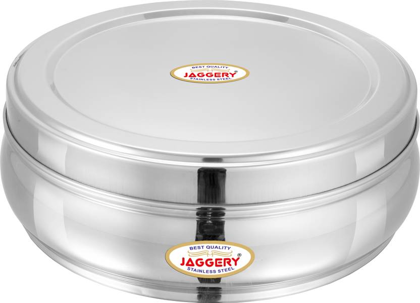 JAGGERY Belly Shape Puri Dabba, Fridge Storage Round Container (Dia- 23cm, H-8.5cm) - 2500 ml ...
