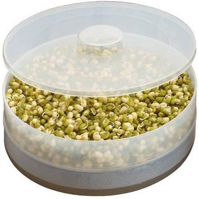 SEE INSIDE Hygienic Sprout Maker Box with 2 Container Organic Making ...