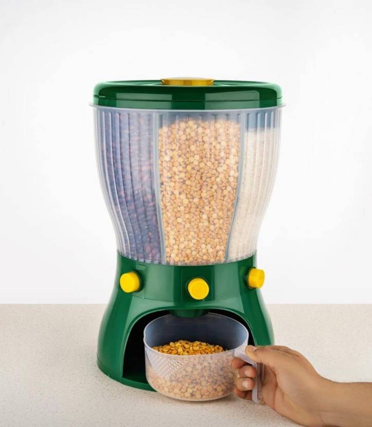Ravechi Airtight Cereal Rice Dispensers Rotating Sealed Grain Storage ...