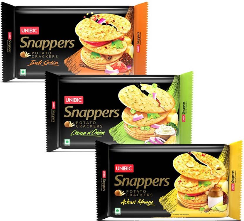 UNIBIC Snappers Assorted Pack | Potato crackers | Assorted Pack Cracker ...