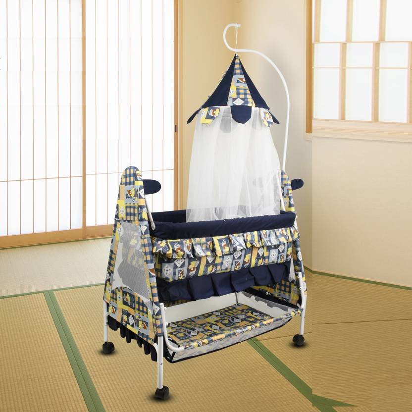 CREW4 Cradle for baby boy and girls. Cradle With Swing And Mosquito Net ...