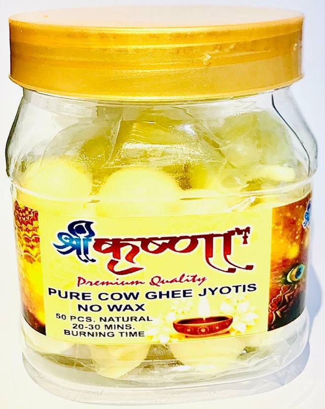 Shri Krishna Pure Cow Ghee Wick Puja & Special Cotton 50pc per pack ...