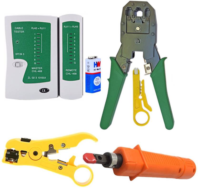 Inditrust Rj45 Rj11 Crimping tool, Coaxial Cable cutter, Network Lan ...