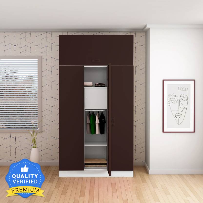 Godrej Interio Slimline 3 Door With Locker, Drawer and Overhead Unit ...