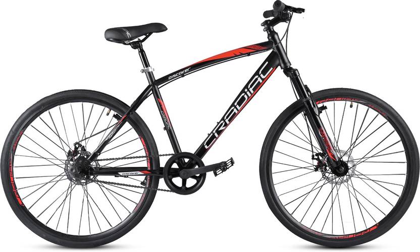 CRADIAC DISCOVER PRO RED SINGLE SPEED 700C T Hybrid Cycle/City Bike ...