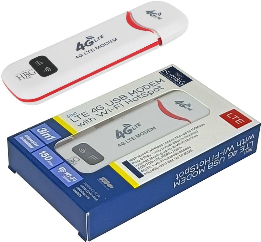 HumBiG ™4G modem with all Sim Network Support, 4G Data Card with Wifi ...
