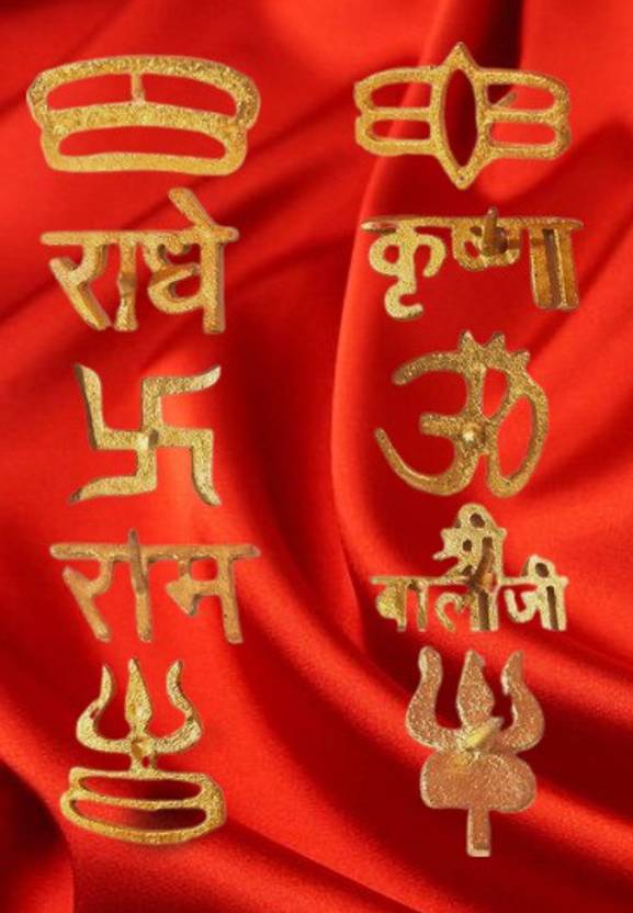 A1 Laxmi Ganesh Tilak Stamp (Pack of 10) Different Religious Symbol ...
