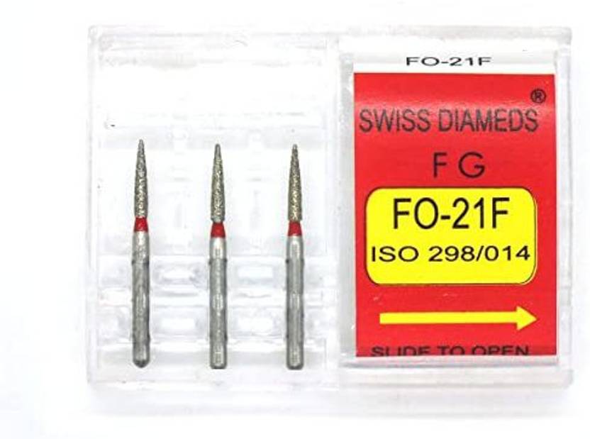 ADDLLER DENTAL DIAMOND BUR FO-21F FG AIR ROTOR SWISS DIA PREMIUM BURS ...