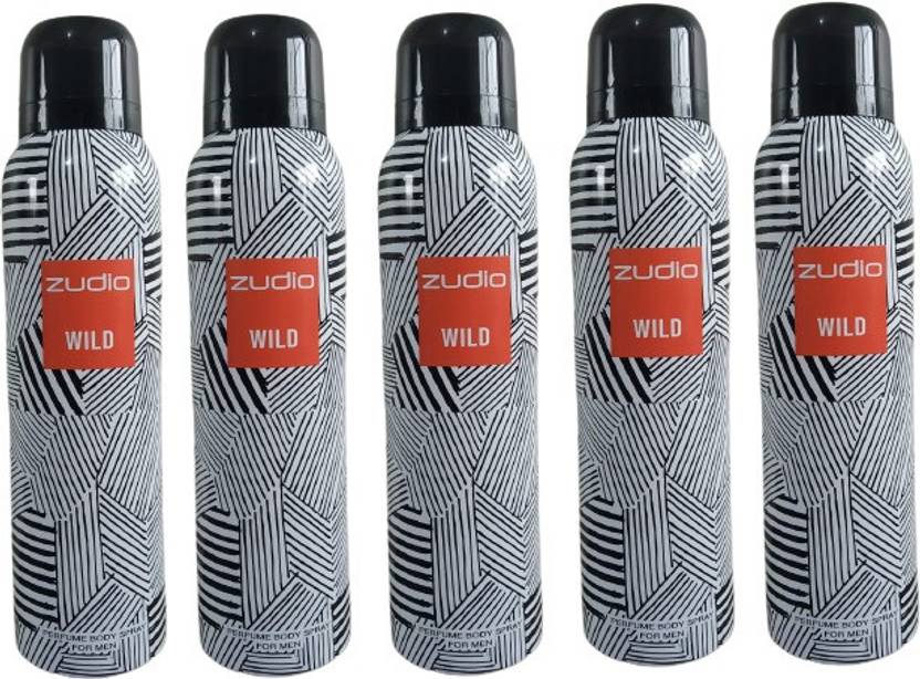 zudio WILD FOR MEN PACK OF 5 Body Spray - For Men & Women - Price in ...