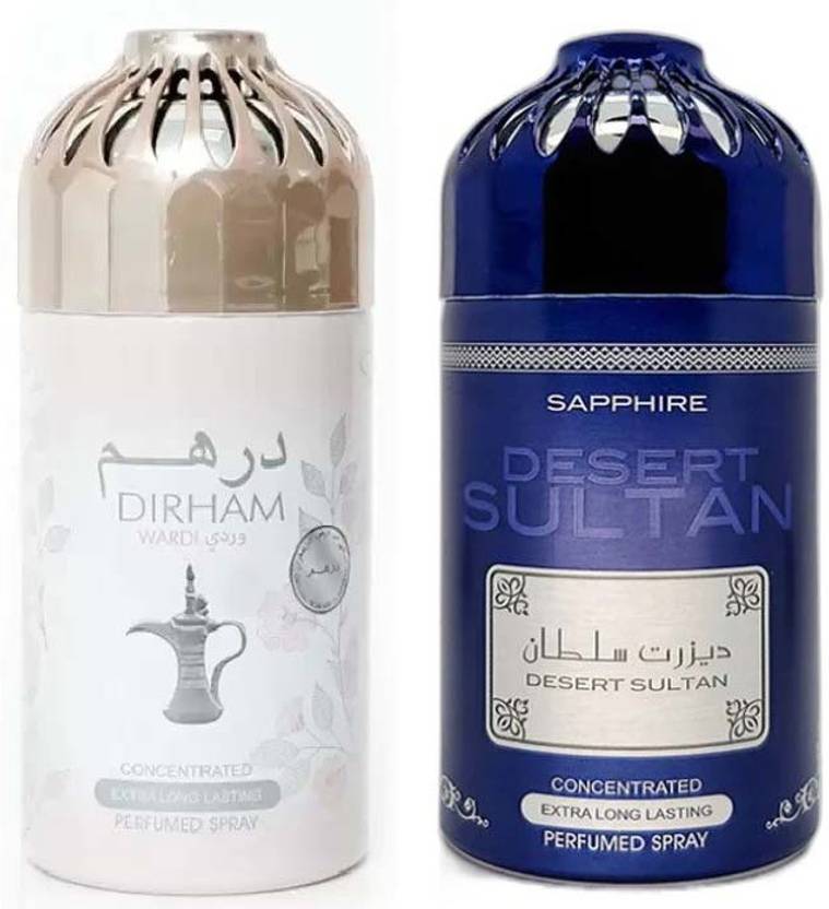 Ard Al Zaafaran Wardi & Desert of Sultan Deodorant Spray - For Men ...