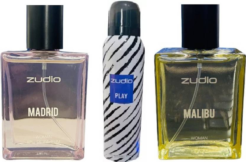 zudio MALIBU AND MADRID ,PLAY MEN DEO PACK OF 3 Body Spray - For Men ...