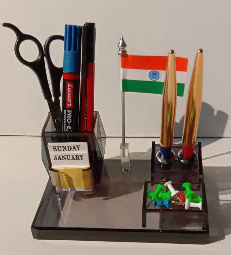 Flipkart.com | Yaro 2 Compartments Acrylic Acrylic Flag Design Pen ...