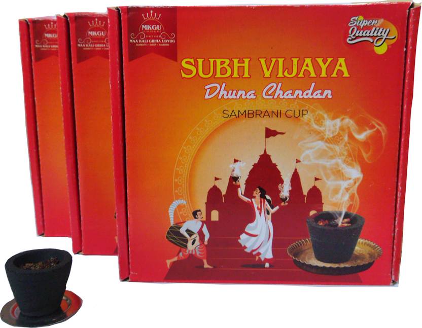 Maa Kali Puja Dhup Subh Vijaya Dhuna Chandan Sambrani Cup Premium Dhoop ...