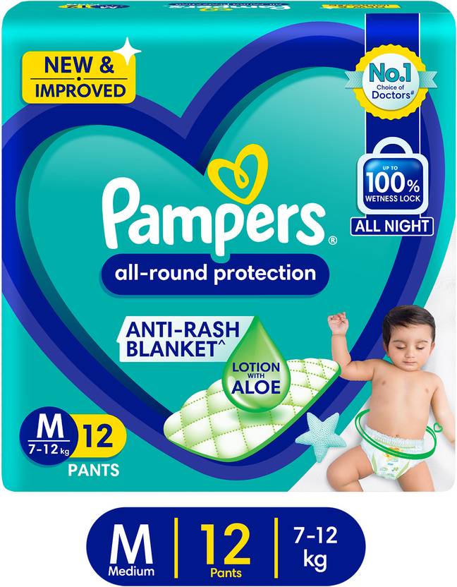 Pampers Diaper Pants - M - Buy 12 Pampers Cotton Pant Diapers for ...