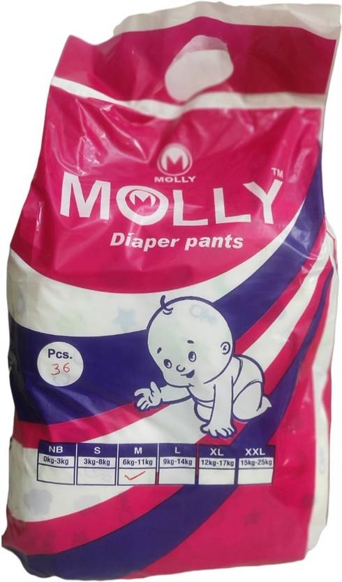Molly Baby Diapers - M - Buy 30 Molly Pant Diapers | Flipkart.com