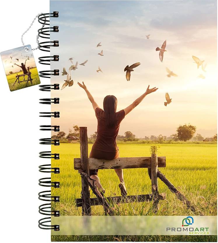 Promo Art Services Single Ruled Spiral | Wiro Binding Notebook, Nature ...