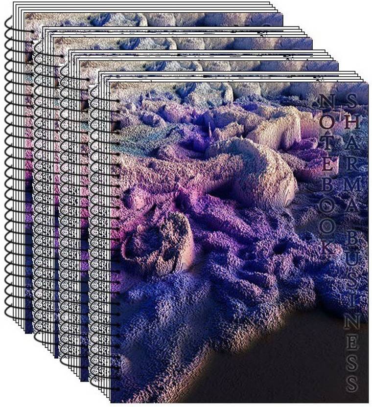 KRASHTIC Big A4 Spiral Unruled Notebook, 75 GSM Paper, Set of 4 (Blue ...