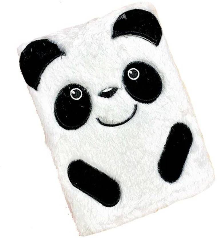 Neel® Panda Fur Diary for Kids Personal Fur School Notebook Birthday ...