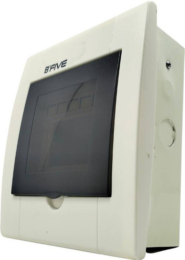 b'five Mcb Protection Wave Metal base Plastic Wall distribution Cover 6 ...