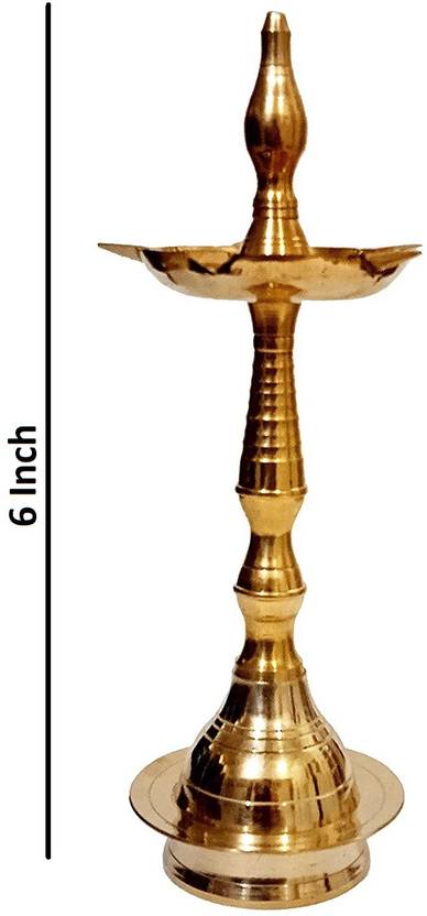 DOKCHAN Brass Kuthu Vilakku Inauguration Oil Lamp: Traditional Design 6 ...
