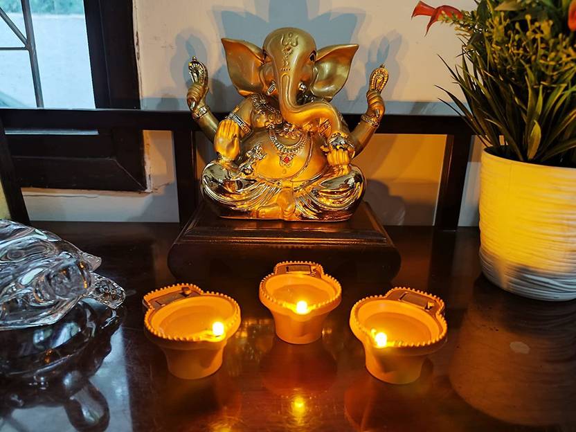 WunderVoX LED Plastic Diya for Eco-Friendly Diwali Decorations Plastic ...