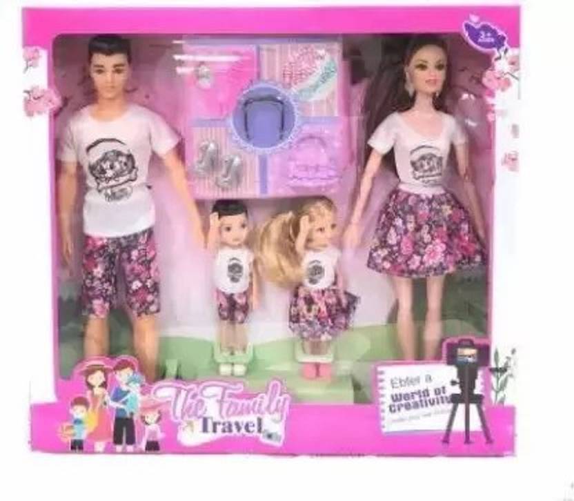 Just craft Family Doll Set Includes Mom. Dad, Daughter & Son Dolls and ...