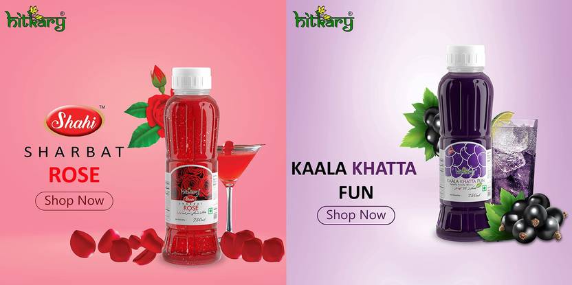Hitkari KAALA KHATTA FUN +SHAHI ROSE SHARBAT Price in India - Buy ...