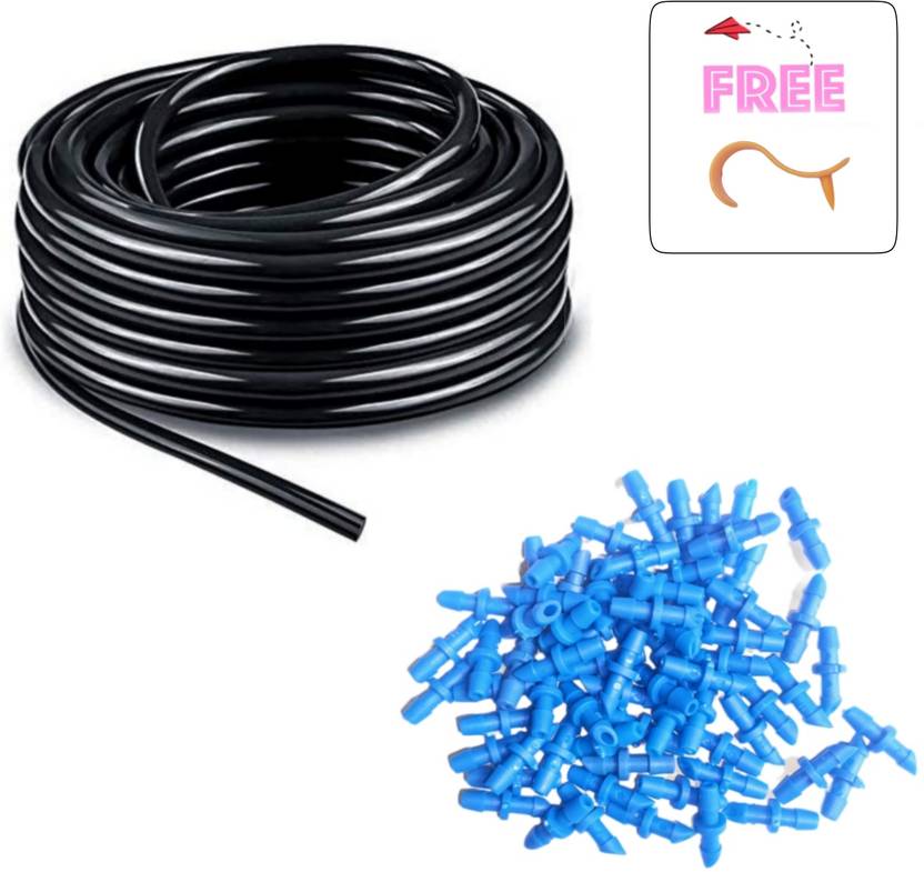 nextgenagro Drip Irrigation Pin Connectors (120 Pcs) and 4mm Feeder ...
