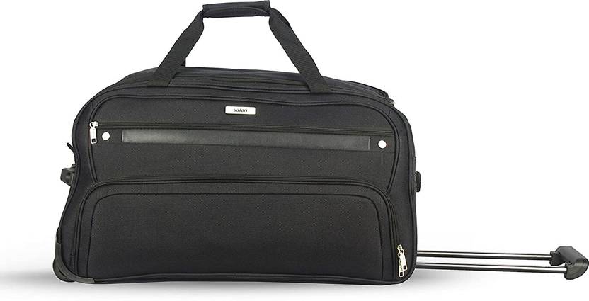 SAFARI (Expandable) Polyester Travel Duffle with Wheels and Trolley ...