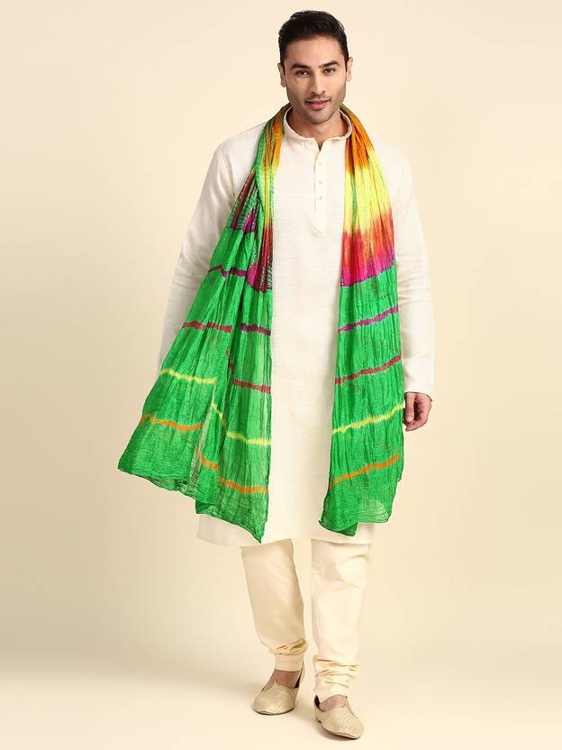 DUPATTA BAZAAR Silk Blend Striped Men Dupatta - Buy DUPATTA BAZAAR Silk ...