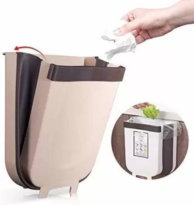 Boxn Hanging Kitchen Collapsible Dustbin Wall Mounted Folding Waste Box ...
