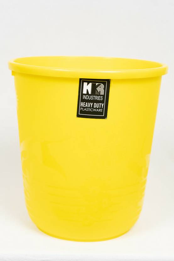 KKR INDUSTRIES OPEN PLASTIC DUSTBIN SMALL 8 LITRES (YELLOW ) Plastic ...