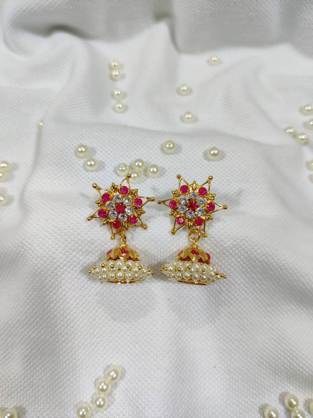 Flipkart.com - Buy Raikar Jewellers Flower Design Belli Moda Jhumki ...