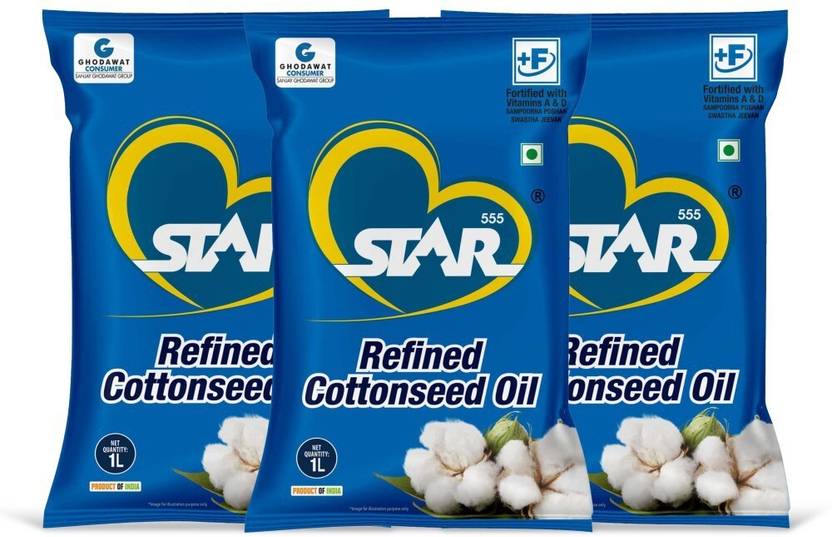 STAR 555 Refined Cottonseed Oil, 1 L x 3 | Super Lite Advanced ...