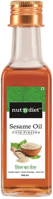 nutndiet Heart Healthy Edible Til ka Tel for Cooking, Body Massage and ...