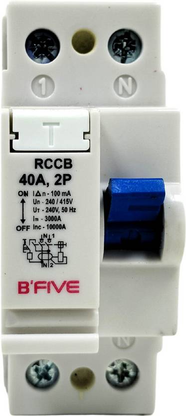 b'five RCCB Double Pole 40 AMP/ Residual Current Circuit Breaker ISI Mark MCB BSF-431_40A.DP ...