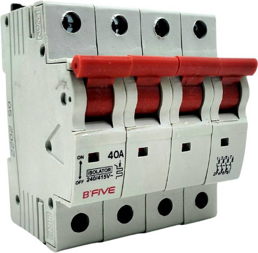 b'five Four Pole Isolator 40A. Switch Disconnector for Domestic and ...